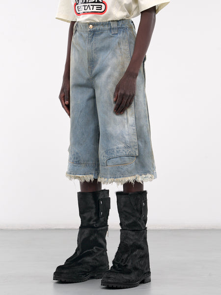 Sean Distressed Denim Shorts (N3-SH-02-PI-POST-INDIGO) Sean Distressed Denim Shorts (N3-SH-02-PI-POST-INDIGO)