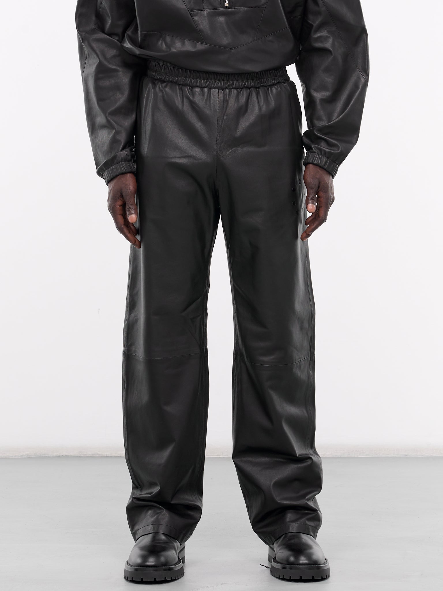 Leather Sweatpants (MF24LTGL-SP2016-BLACK)