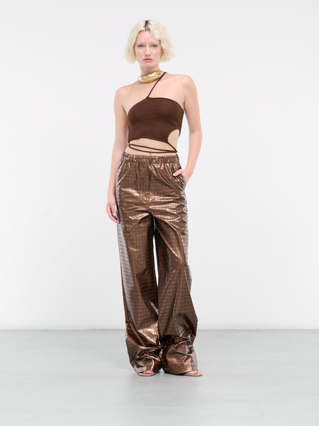 Embossed Elasticated Trousers (UN-PANT-BRON-01-BRONZE)