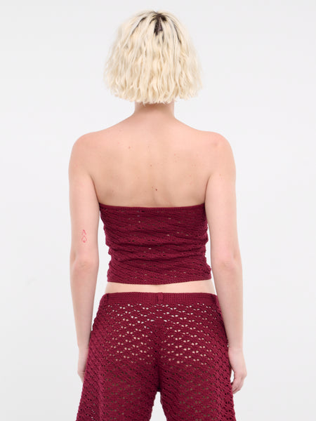 Knit Tube Top (UN-TOP-01-BURGUNDY)