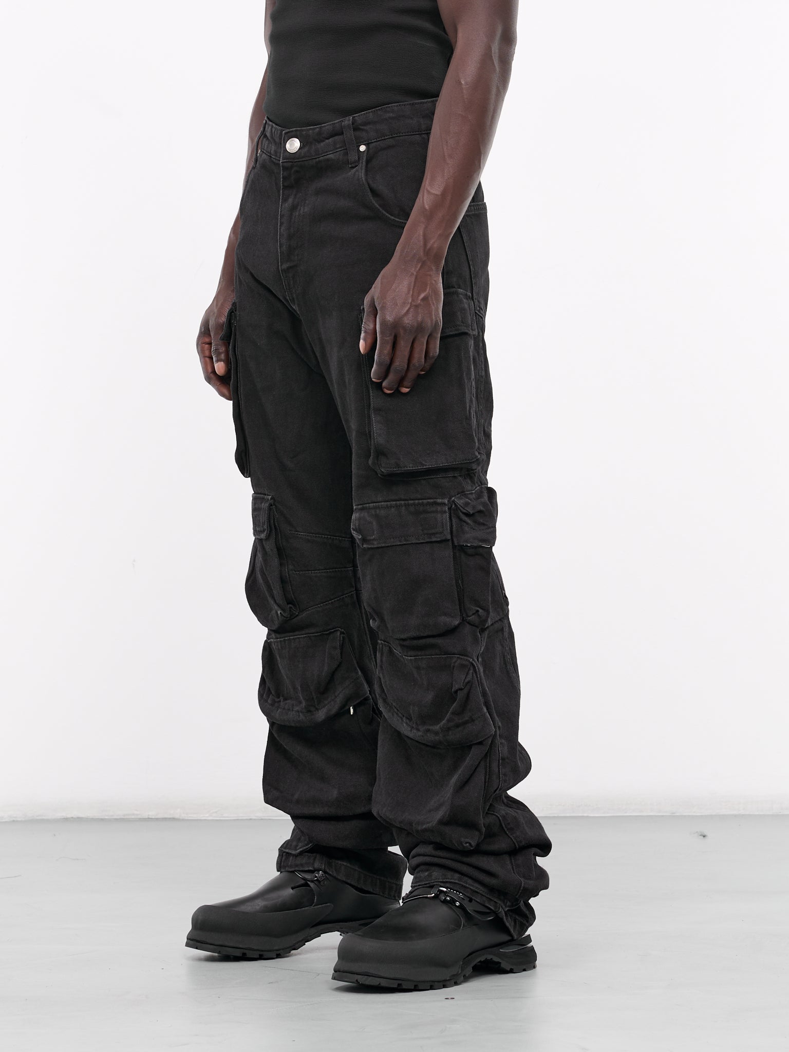 Wide Cargo Pants (WIDE-CARGO-WASHED-BLACK)